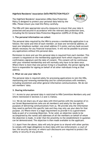 HRA Policy and Other Documents | Highfield Residents Association